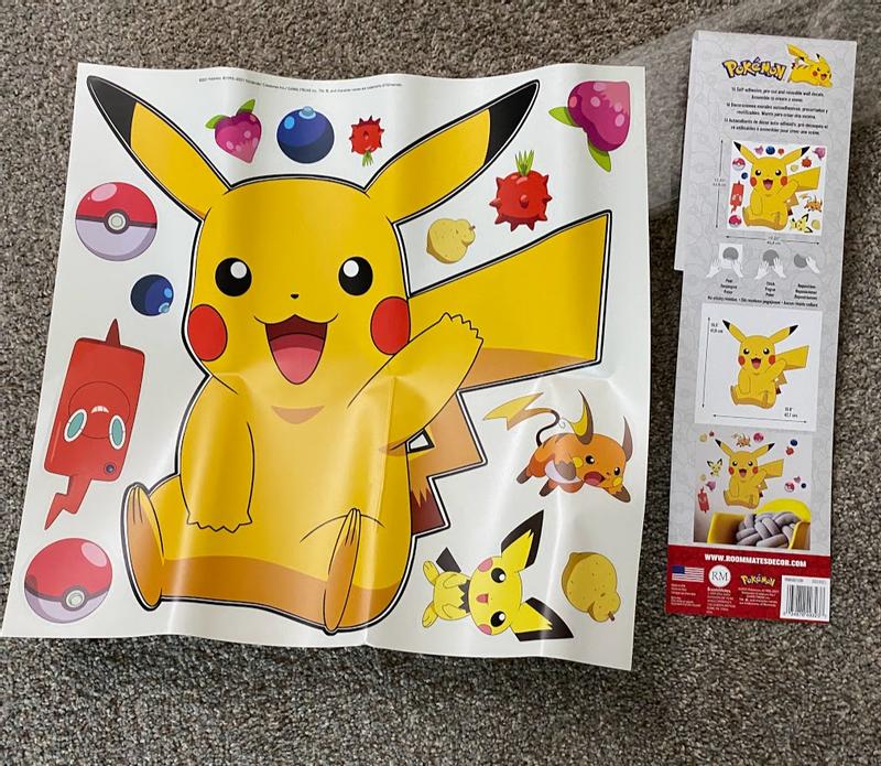 RoomMates Yellow & Red & Blue Pikachu Giant Wall Decals at Tractor ...