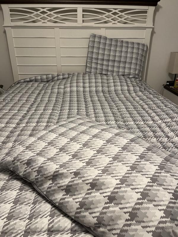 Kenneth Cole New York Houndstooth Plaid Comforter Set, King - Macy's