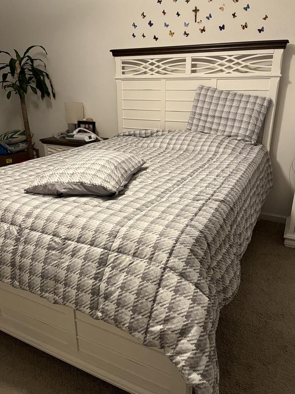 Kenneth Cole New York Houndstooth Plaid Comforter Set, King - Macy's