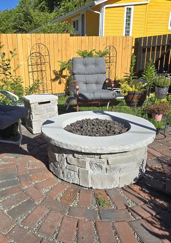 Real Flame Scottsdale 20 in Square Stone Propane Tank Cover and Side ...