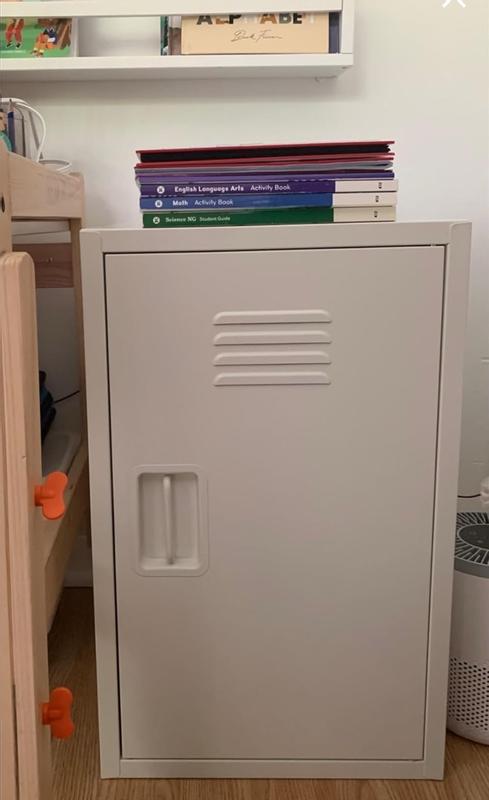 Max & Finn Casey Kids Stackable Mini Metal Storage Locker, Dove Gray in ...