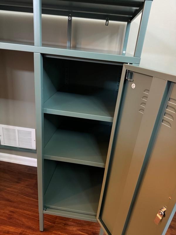 The Novogratz Cache Metal Locker-Style Mini Refrigerator Organizer ...