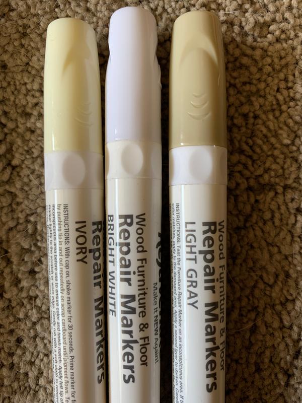 Rejuvenate Exact Match Wood Furniture and Floor Repair Markers White ...