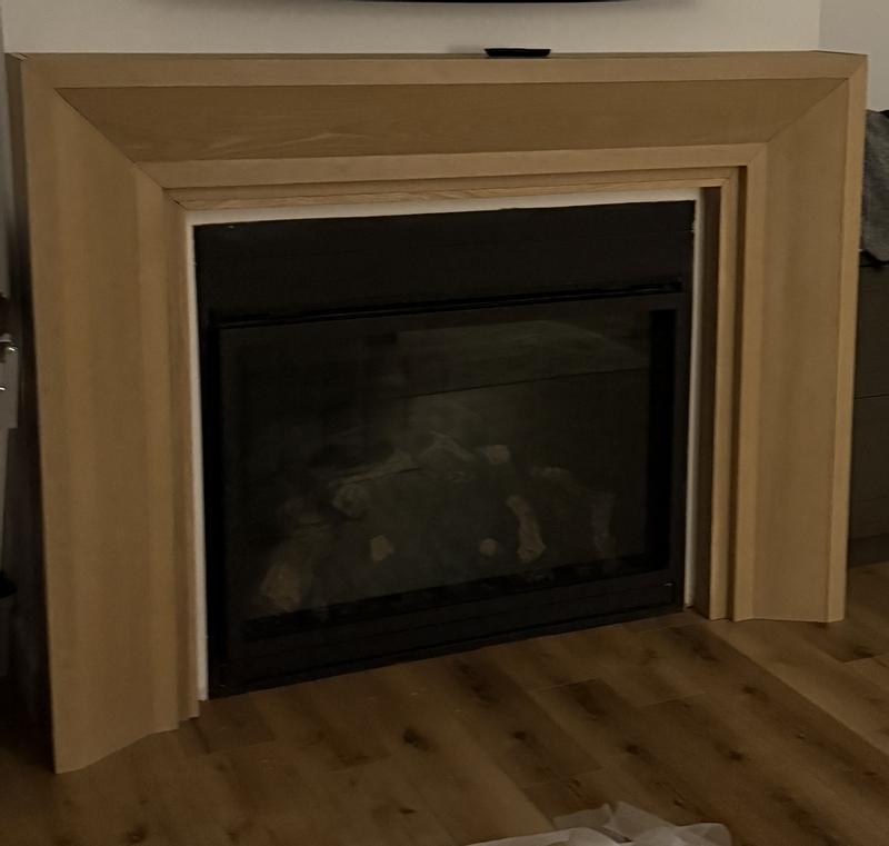 Modern Ember 80-in W x 2-in H x 8-in D Everly White Primed Oak Modern ...