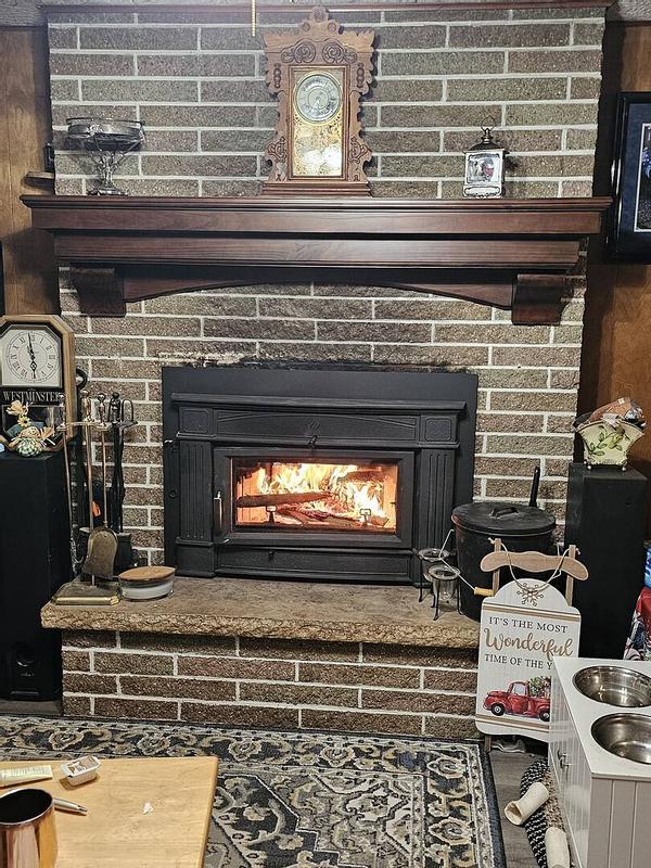 Mantels Direct 72-in W x 8.25-in H x 10-in D Salem Cinnamon Painted ...