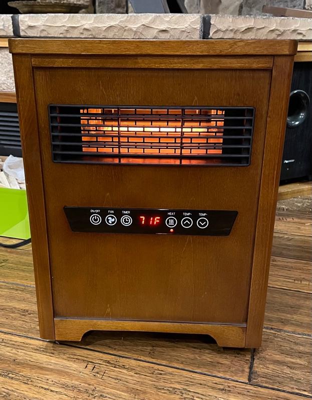 Country Living Rolling Infrared Heater 1500 -Watt Infrared Cabinet ...