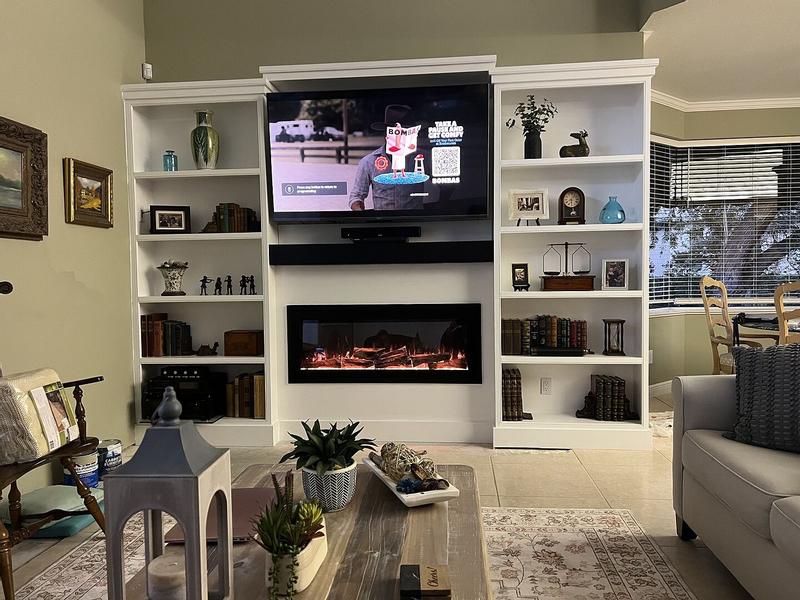 Modern Ember 67-in W Black Wall mount Fan-forced with Remote Control ...