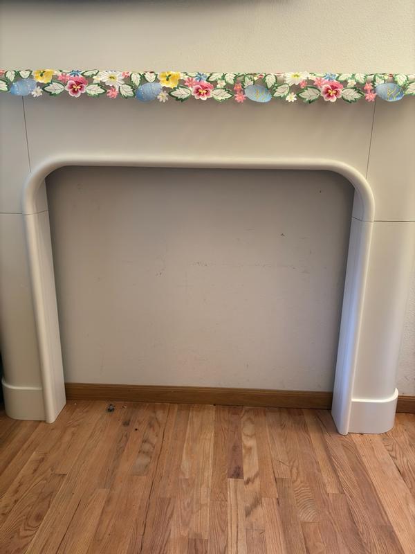 Modern Ember 72-in W x 54-in H Umber Oak Modern Fireplace Surround in ...