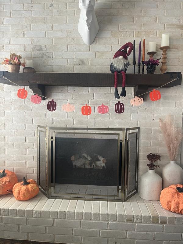 Mantels Direct 39-in Gatsby Aged Brass Brass 1 -Panel Flat Fireplace ...