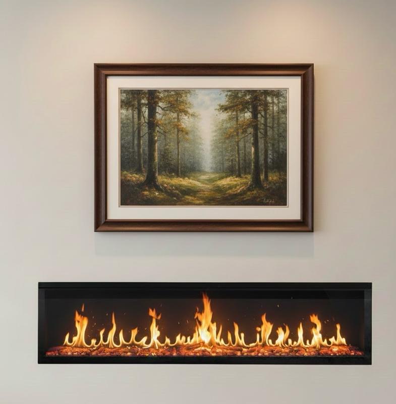 Modern Ember 67-in W Black Wall mount Fan-forced with Remote Control ...