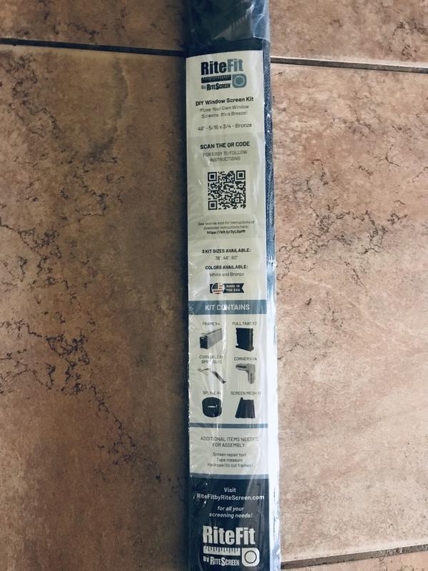 RITESCREEN Screen Kit with Mesh 60-Inches x 60-Inches Bronze Aluminum ...