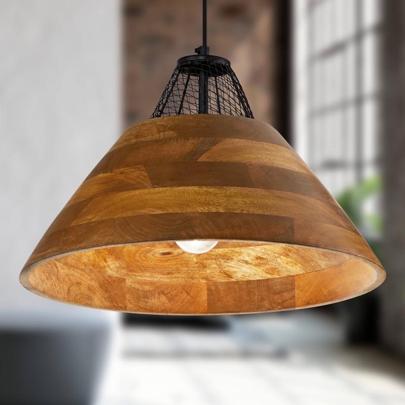 River of Goods Pendant Lighting Black Industrial Cone Led Medium ...