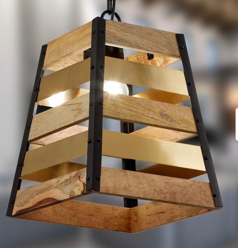 River of Goods Pendant Lighting Black Industrial Square Led Medium ...