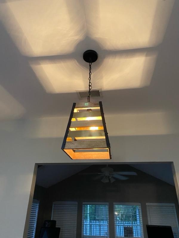 River of Goods Pendant Lighting Black Industrial Square Led Medium ...