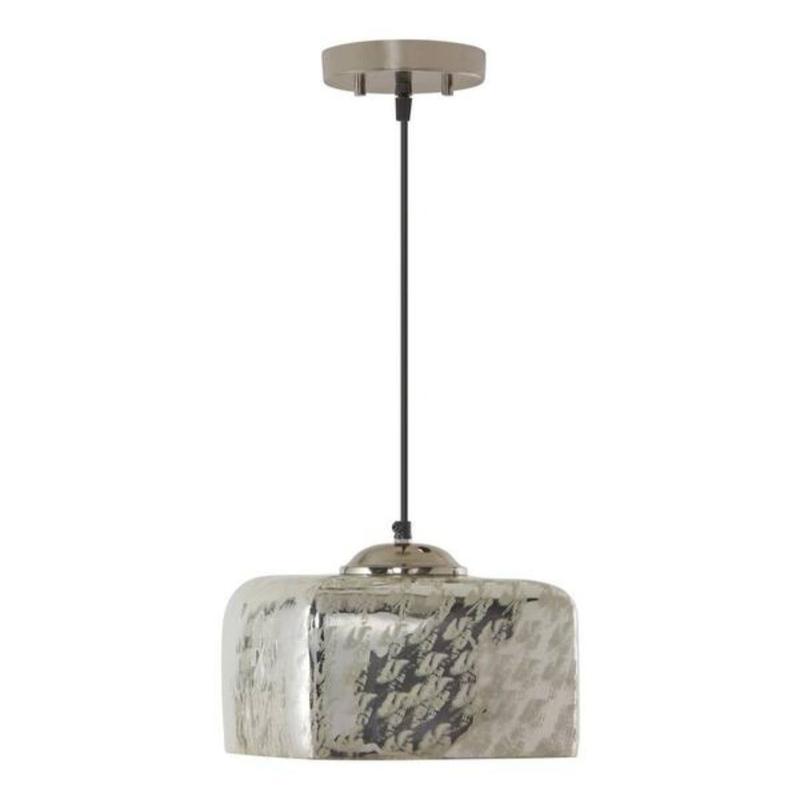 River of Goods Pendant Lighting Silver Glam Tinted Glass Square Led ...