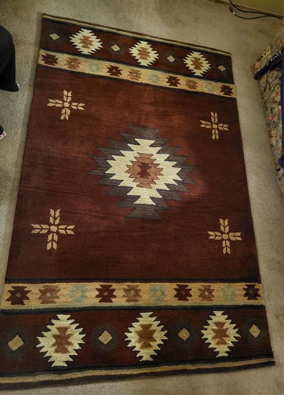 Alora Decor Ryder 10 X 14 (ft) Wool Red Indoor Tribal Southwestern Area ...
