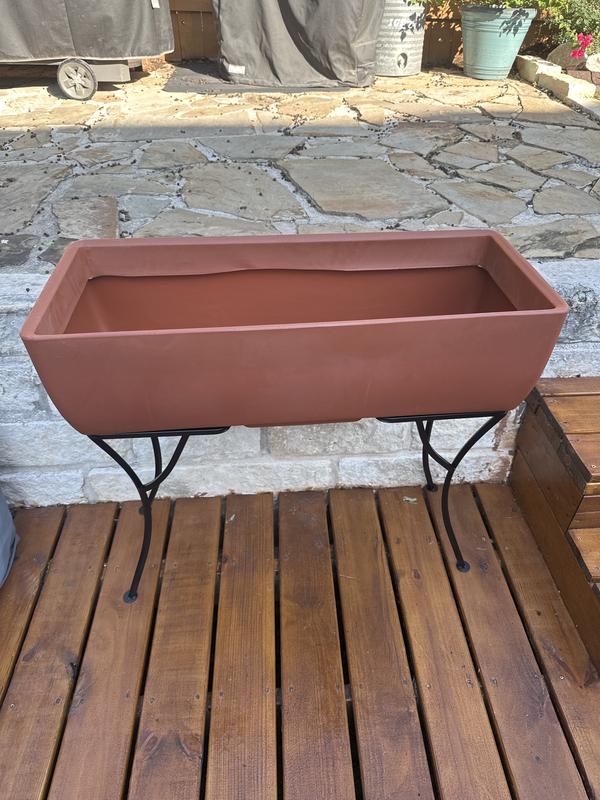 RTS Home Accents Rectangle 10-in W x 30-in L x 31.5-in H Terra Cotta ...