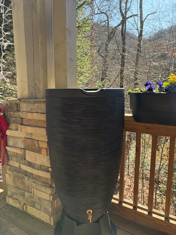RTS Home Accents 50 Gallon Polyethylene Newport Rain Barrel with ...