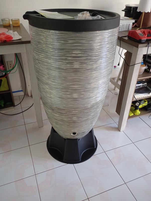 RTS Home Accents 50 Gallon Polyethylene Newport Rain Barrel with ...