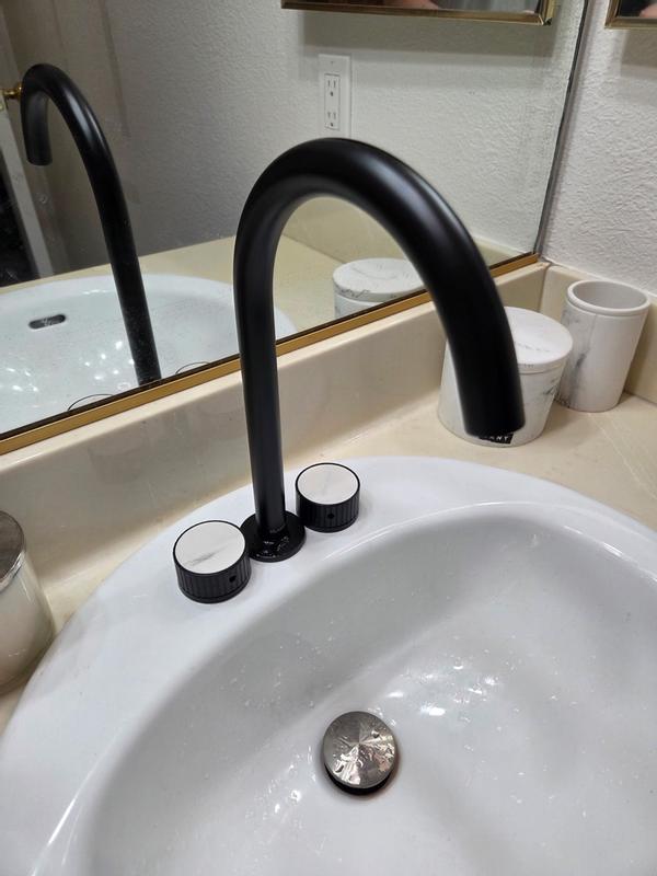 Ruvati Fabio Brushed Gold Single hole 2-handle WaterSense High-arc ...