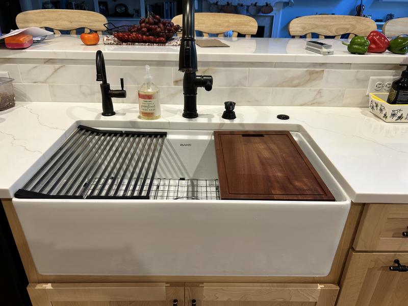 Ruvati Fiamma Dual-mount 30-in x 18-in Tuscan Yellow Fireclay Single ...