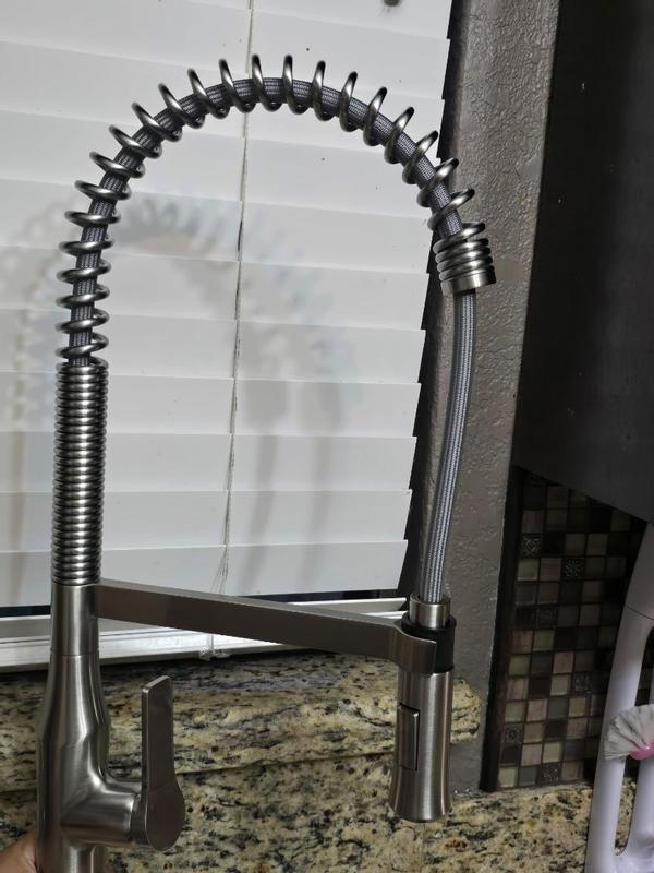 Ruvati Simoni Brushed Gold Single Handle Deck-mount Pull-down Kitchen ...
