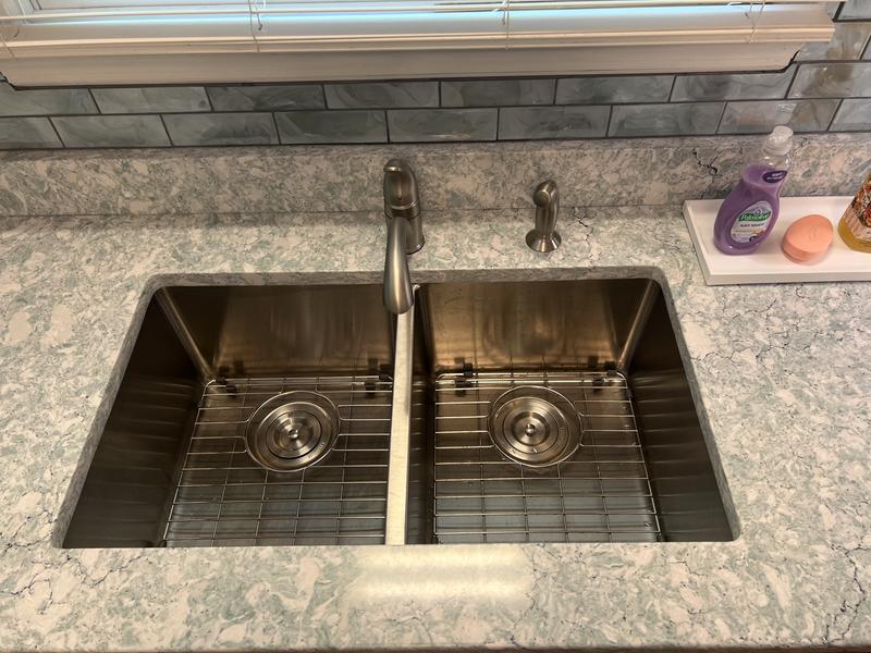 Ruvati Parmi Undermount 29.5-in x 21-in Brushed Stainless Steel Double ...