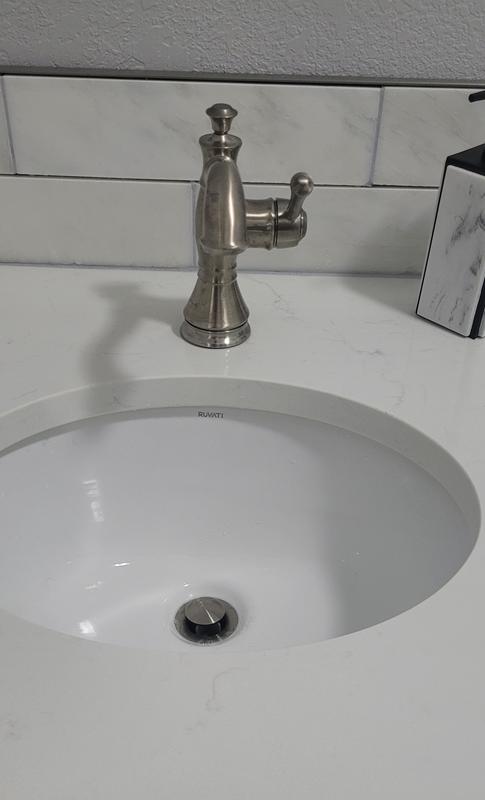 Shop Ruvati Krona Porcelain 13-in Undermount Oval Modern White Bathroom ...