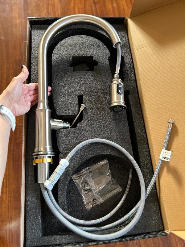 Ruvati Seneca Stainless Steel Single Handle Deck-mount Pull-down ...