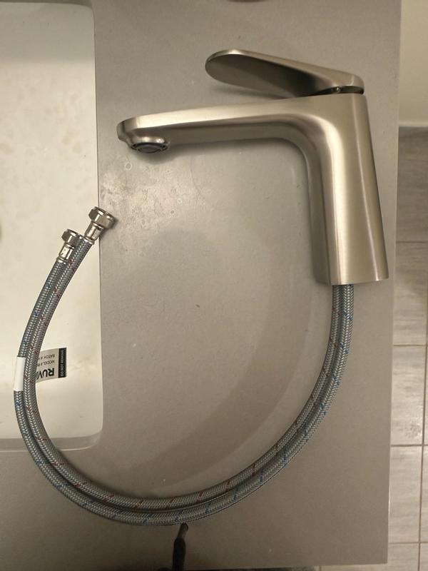 Ruvati Decora Brushed Nickel Single hole 1-handle WaterSense Low-arc ...