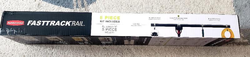 Rubbermaid FastTrack Garage 5-Piece Powder Coated Steel Multipurpose Storage Rail System 1784417 ...