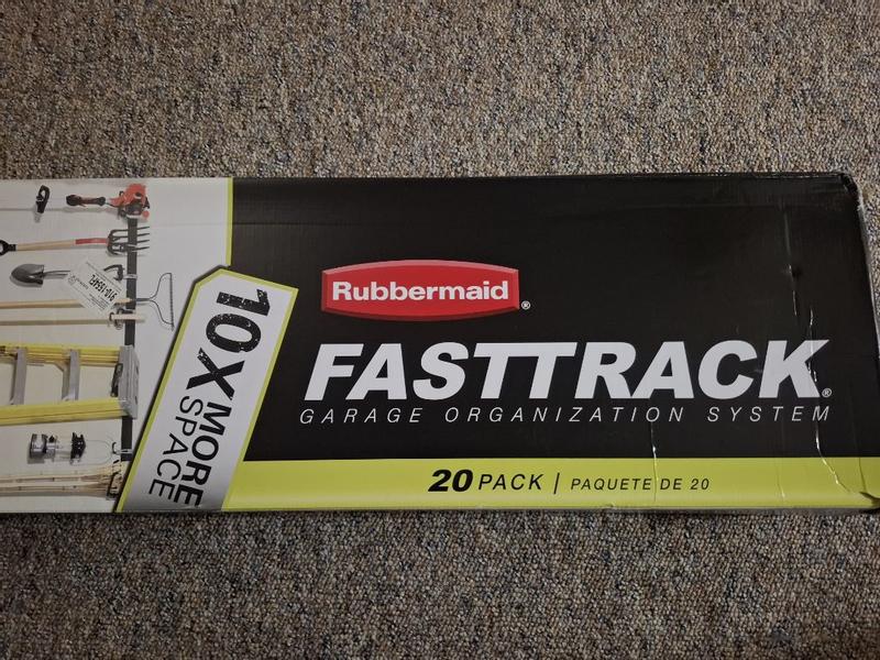 Rubbermaid FastTrack Garage 20-Piece Black/Silver Steel Multipurpose ...
