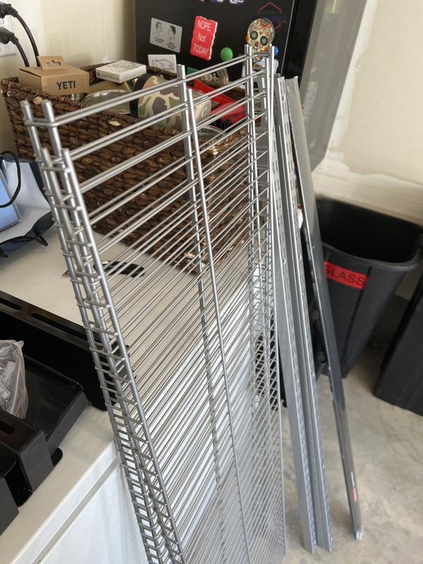 Rubbermaid FastTrack Garage 16-Piece 48-in Gray Steel Multipurpose Storage Rail System 2064666 ...