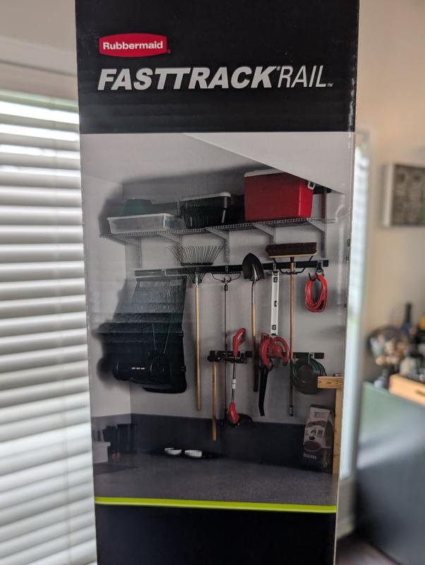 Rubbermaid FastTrack Garage 5-Piece Powder Coated Steel Multipurpose Storage Rail System 1784417 ...
