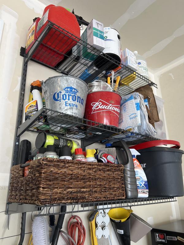 Rubbermaid FastTrack Garage 16-Piece 48-in Gray Steel Multipurpose Storage Rail System 2064666 ...