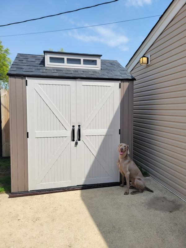 Rubbermaid 7-ft x 7-ft Multiple colors/finishes Gable Resin Storage ...