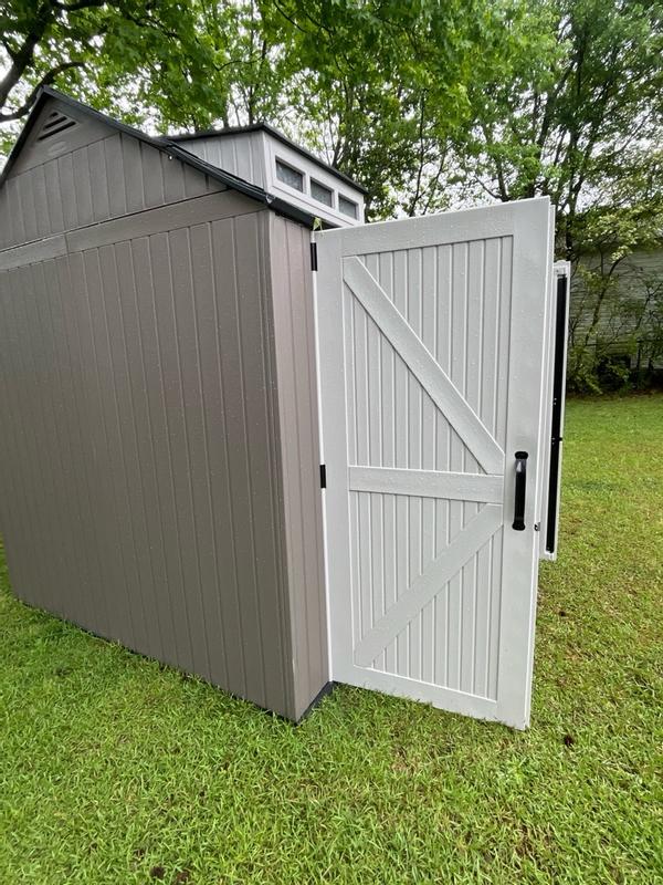 Rubbermaid 7-ft x 7-ft Multiple colors/finishes Gable Resin Storage ...