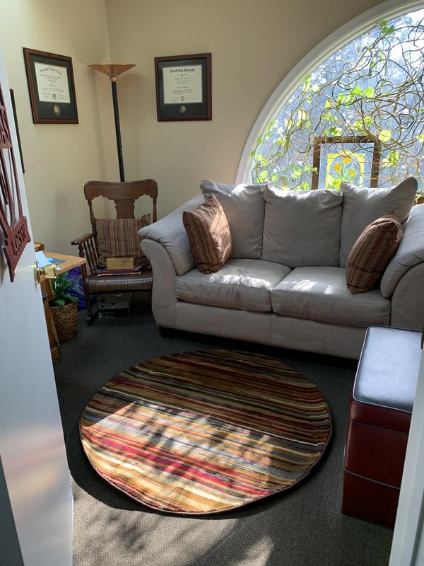 Unique Loom Barista 4 x 4 (ft) Loomed Beige Round Indoor Stripe Pet ...