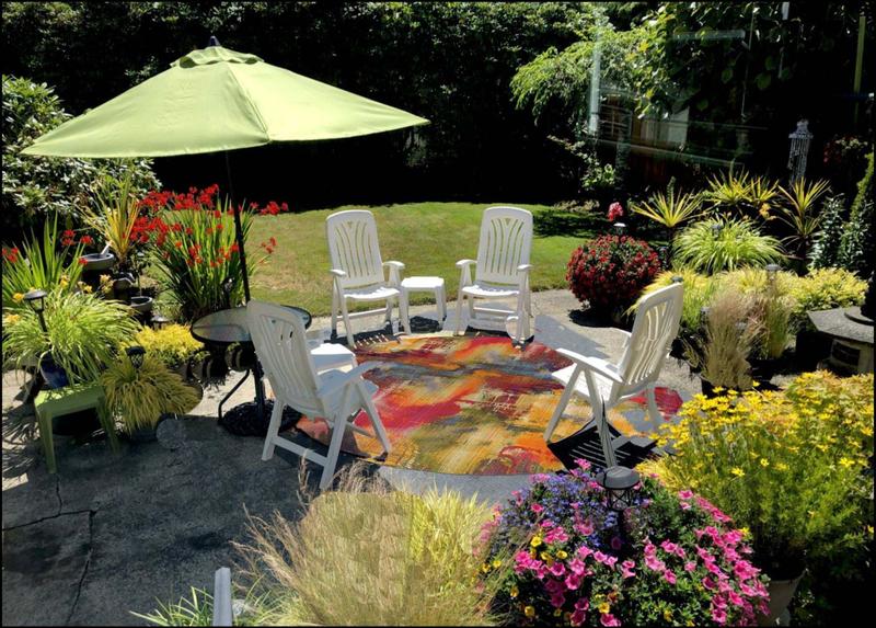 Unique Loom Azera Outdoor 8 X 8 (ft) Multi/Beige Round Indoor/Outdoor ...