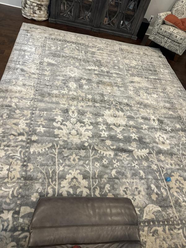 Unique Loom Portland 10 X 13 (ft) Gray Indoor Border Area Rug 3147243 ...