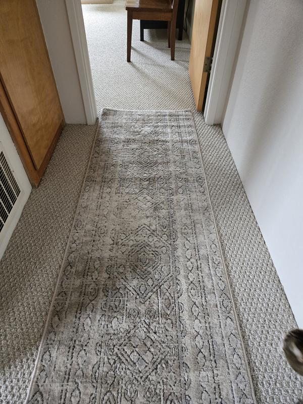 Unique Loom Portland 2 X 6 (ft) Ivory Indoor Stripe Runner Rug 3147183 ...