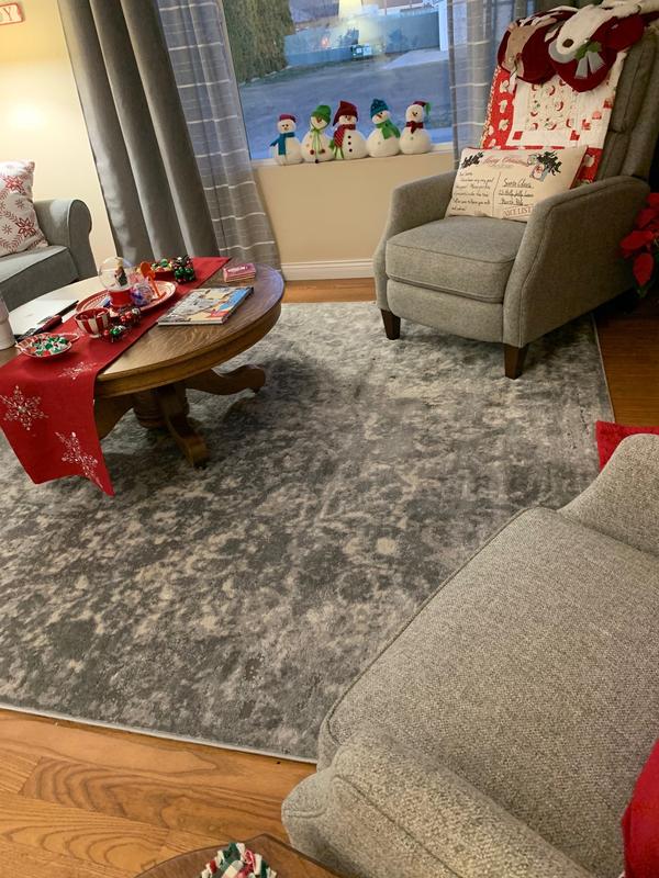 Unique Loom Portland 8 X 11 (ft) Gray Indoor Medallion Area Rug 3147473 ...