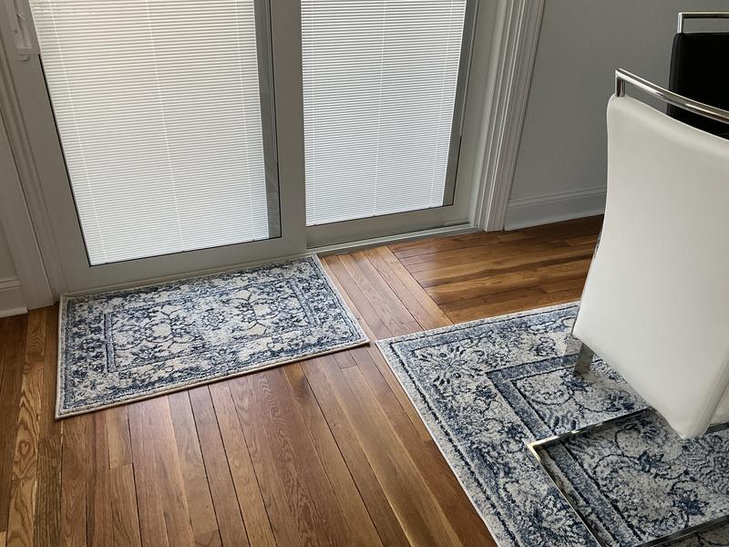 Unique Loom Botanica La Jolla 2 X 3 (ft) Blue/Ivory Indoor Floral ...