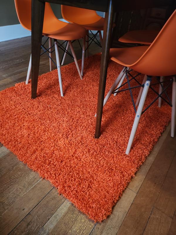 Bridgeport Home Exact Shag Exs1 Tiger Orange 4' x 6' Area Rug - Macy's