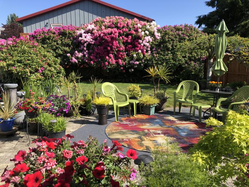 Unique Loom Azera Outdoor 8 X 8 (ft) Multi/Beige Round Indoor/Outdoor ...