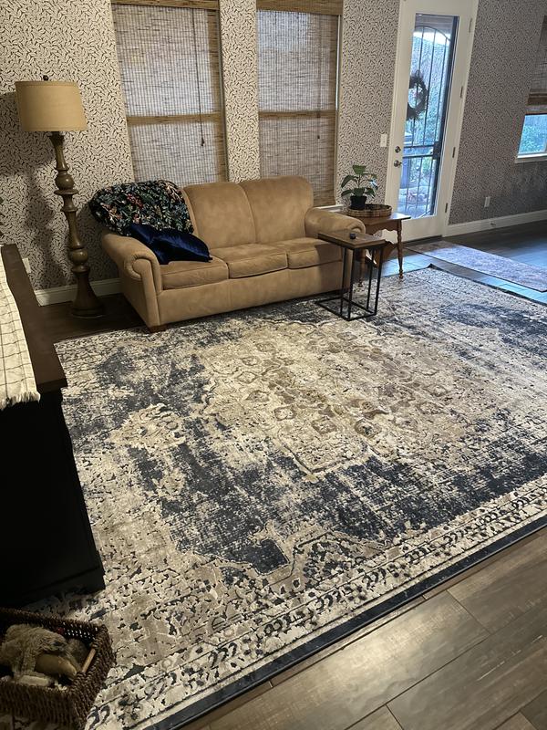 Bayshore Home Odette Ode2 Dark Blue 3' x 13' Runner Area Rug - Macy's