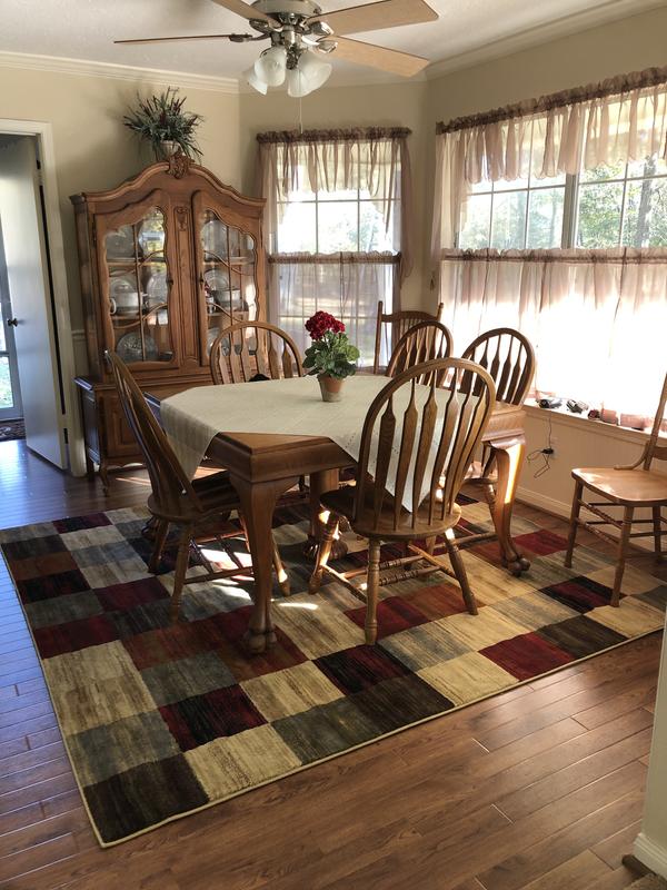 Unique Loom Barista 3 X 6 (ft) Half-round Indoor Geometric Area Rug ...