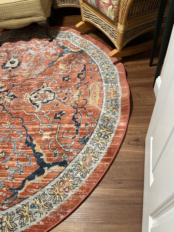 Unique Loom Anti-Slip Rug Pad 7 X 7 (ft) Round PVC Non-Slip Rug Pad ...