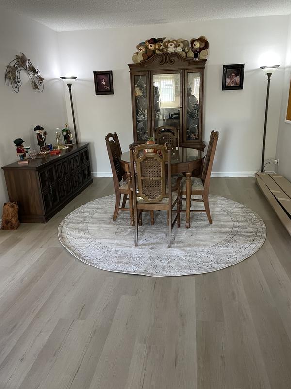 Unique Loom Portland 8 X 8 (ft) Ivory Round Indoor Medallion Area Rug ...