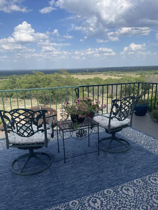 Bayshore Home Outdoor Pashio Border II Floral Border 8' x 11'4" Area ...